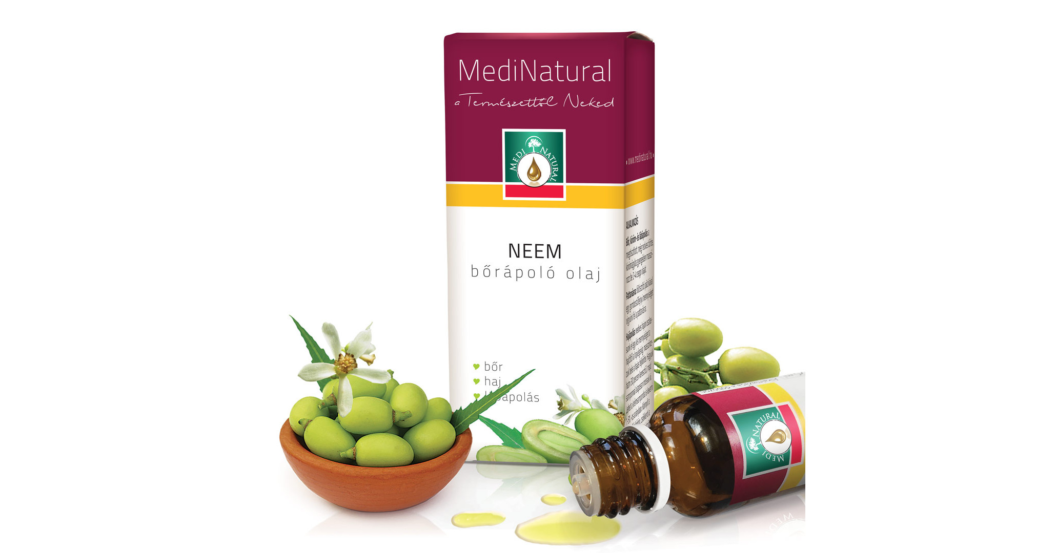 MediNatural Neem hidegen sajtolt bőrápoló olaj 20ml